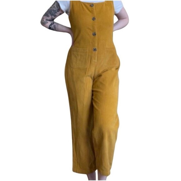 EARTHBOUND | Pants & Jumpsuits | Earthbound Mustard Yellow Button Front ...